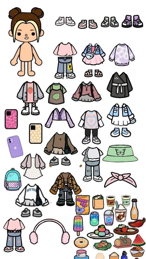 Toca Boca Template In 2023 Paper Doll Template Cute Easy Drawings