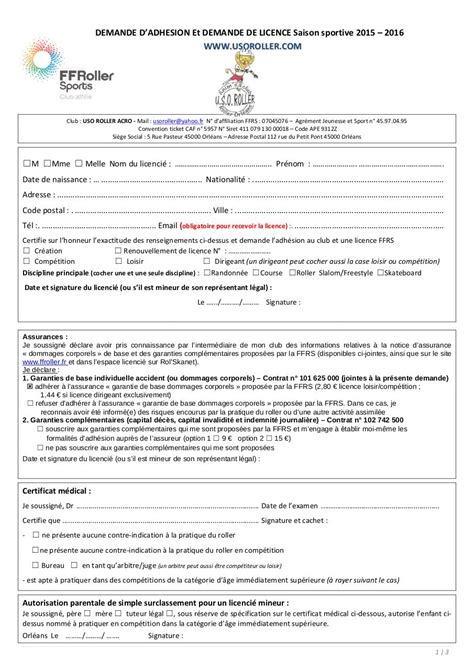 Compléter dater et signer le présent formulaire d adhésion