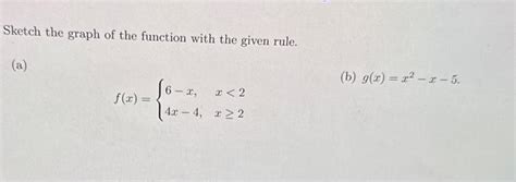 solved sketch the graph of the function with the given rule