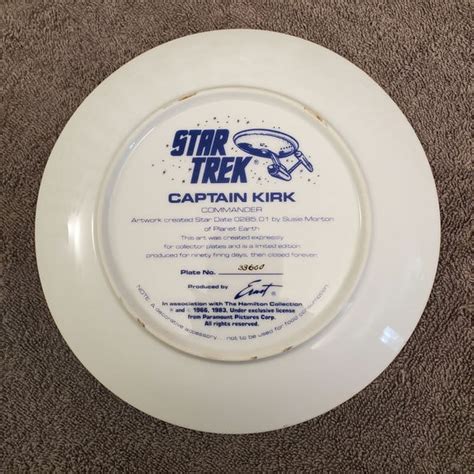 Star Trek Plates Ernst Hamilton Blue Rim