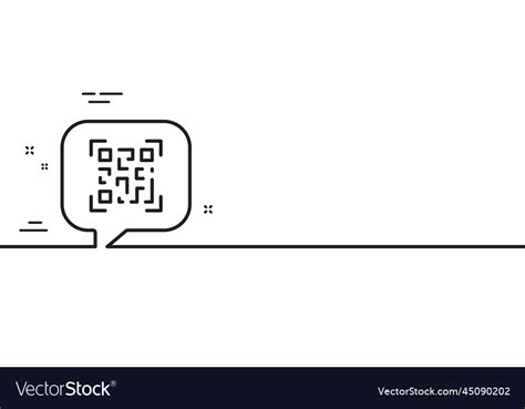 Qr Code Line Icon Scan Barcode Sign Royalty Free Vector