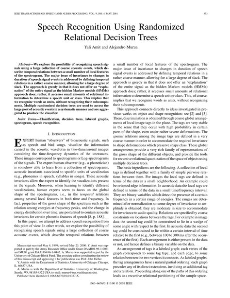 pdf speech recognition using randomized relational decision trees