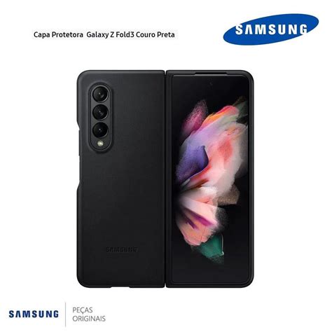 Capa Samsung De Couro Legítimo Galaxy Z Fold 3 Original em Promoção