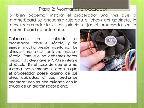 Como Ensamblar Una Pc Paso A Paso PPT