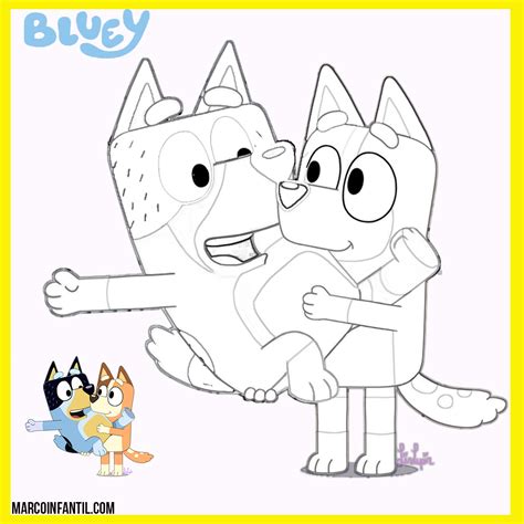 Bluey Dibujos Para Colorear Imprimibles Gratis