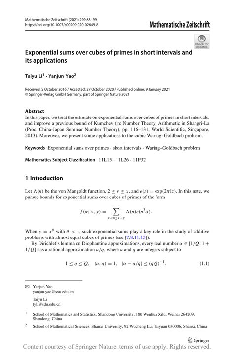 exponential sums over cubes of primes in short intervals and its applications request pdf