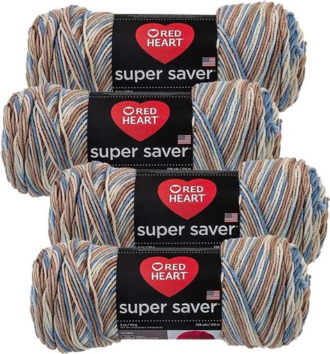 Pack Of 4 Red Heart Super Saver Yarn Mirage Michaels