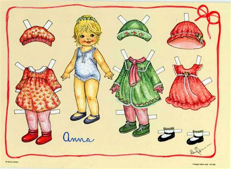 ANNA Recortablesmariquitascromostroquelados Papierpuppen Puppen