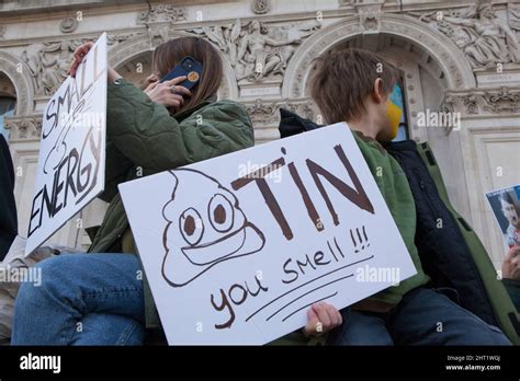 London Großbritannien 26 Februar 2022 In Whitehall versammelten
