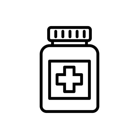 Medicine Bottle Icon Vector Vector Art At Vecteezy