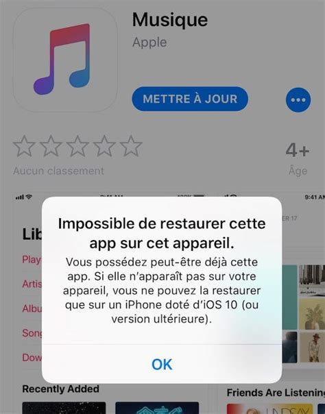 Mettre à jour une application sur iphone