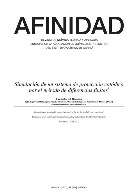 pdf simulation of a cathodic protection system by the finite differences method