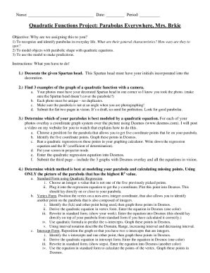 Fillable Online HW Graphing Quadratic Functions In Vertex Form Fax