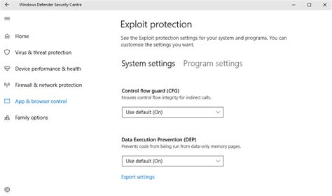 Configurer La Protection Contre Les Exploits De Windows Defender Dans