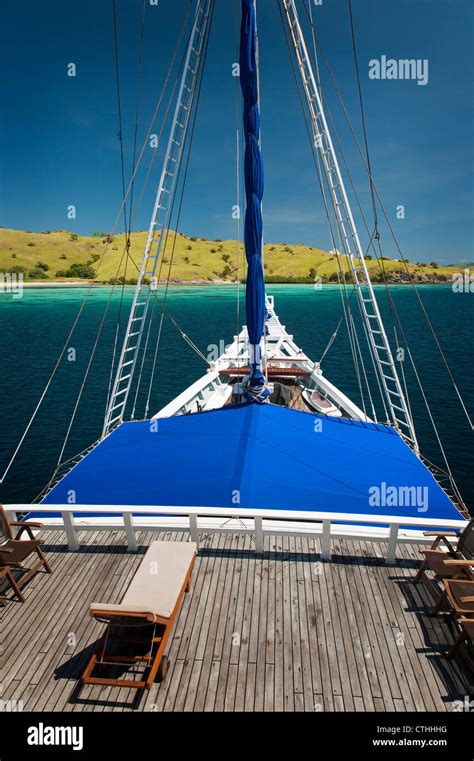 Aboard A Traditional Wooden Phinisi Schooner The Island Of Komodo