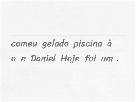Ordem Das Palavras Na Frase Unjumble