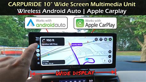CARPURIDE 10 Wide Screen Wireless Android Auto Apple Carplay W103