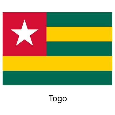 Bandera de el país togo vector ilustración Vector Premium