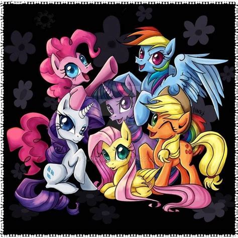 2751091 Safe Artistturonie Applejack Fluttershy Pinkie Pie Rainbow Dash Rarity