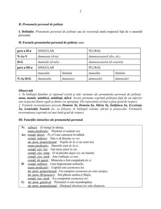 Pronumele Pdf