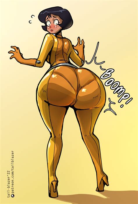 Rule 34 1girls Alex Totally Spies Ass Ass Expansion Big Ass Big Butt Black Hair Blush