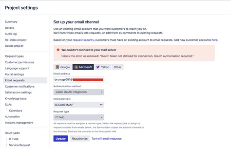 jira mail handlers or service management mail handlers cannot be configured using oauth 2 0