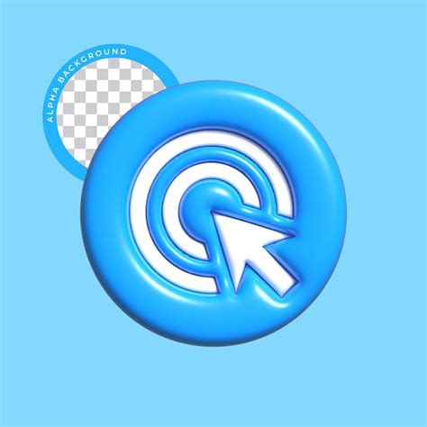 Cone De Clique Do Mouse D No Conceito Azul Cone Isolado Psd Premium