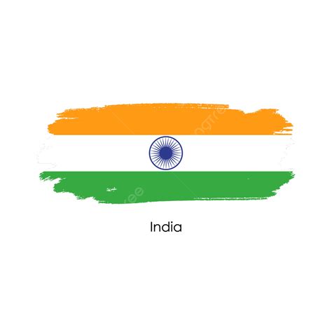 Vector De Bandera De Trazo De Pincel De India PNG India Bandera