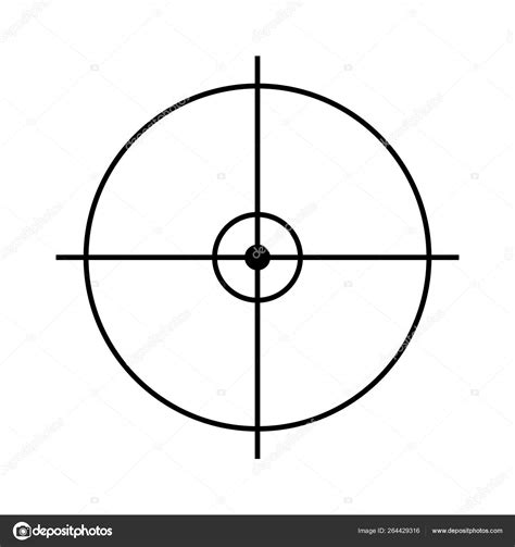 Sniper Rifle Aim Isolated On White Crosshair Target Choose Destination