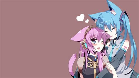 Fondos de pantalla ilustración Nekomimi Anime Hatsune Miku Luka