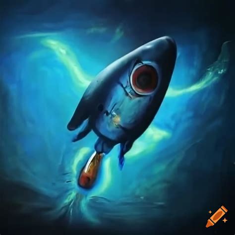 Surreal World With Holographic Navigation And Bioluminescent Energy On