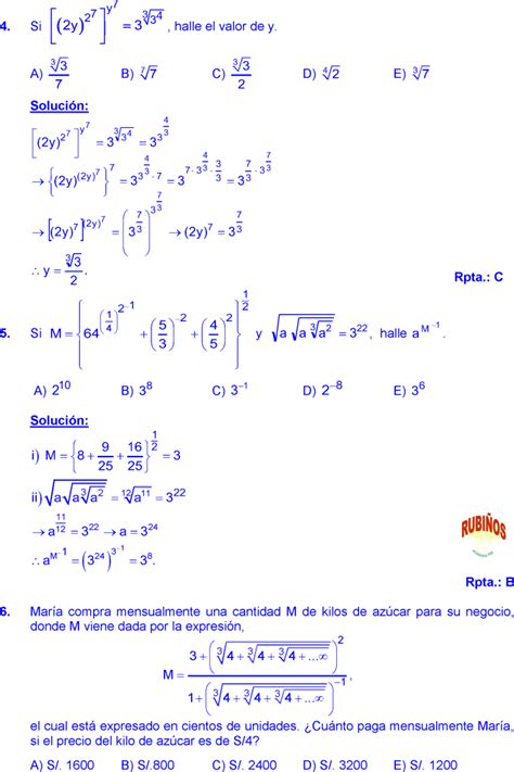 Teor A De Exponentes F Rmulas Y Ejercicios Resueltos Pdf