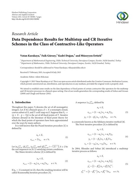 pdf data dependence results for multistep and cr iterative schemes in the class of contractive