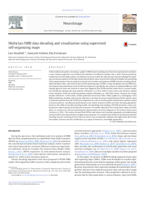 pdf multiclass fmri data decoding and visualization using supervised self organizing maps