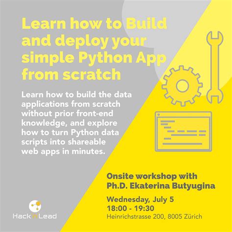 workshop learn how to build and deploy your simple python data app from scratch — interview