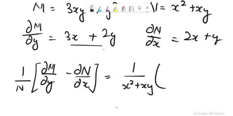 solved provide all steps and explanation a solve using integrating factors y x y5 exy dx
