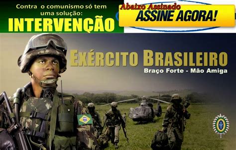 O maior Abaixo assinado do Brasil Intervenção Militar já Assinem