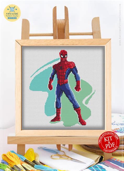 Spiderman CS710 0 Counted Cross Stitch Pattern KIT And PDF Etsy