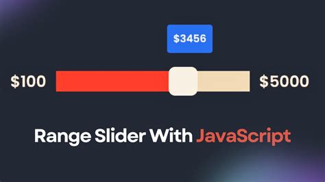 Custom Animated Range Slider HTML CSS And JavaScript YouTube