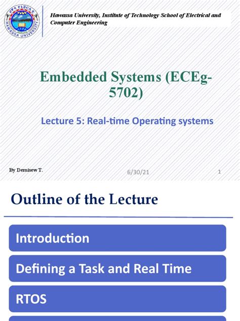 embedded systems eceg 5702 lecture 5 real time operating systems pdf scheduling