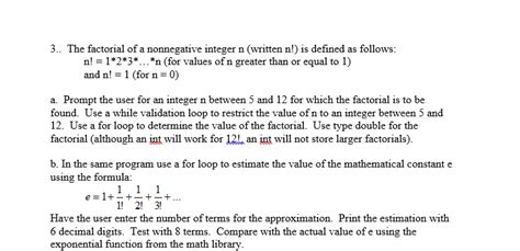solved 3 the factorial of a nonnegative integer n written