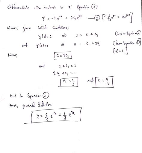 [solved] solve the inital value problem y y 2y 0 y 0 1 y 0 0 course hero