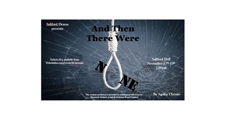 Buy Tickets And Then There Were None Saltford Drama Club Saltford