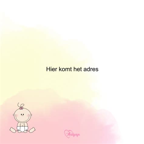 Felicitatie Geboorte Meisje Lief Kaartje Met Baby