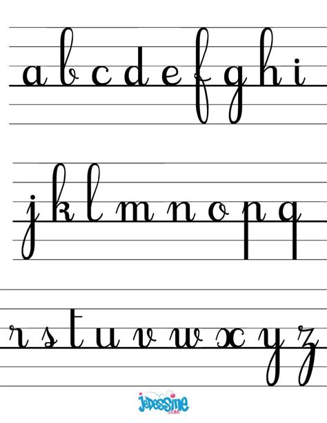Apprendre à écrire Les lettres cursives minuscules Cursive Lettres
