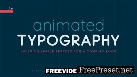 Animated Typography In After Effects Layering Simple Effects For A