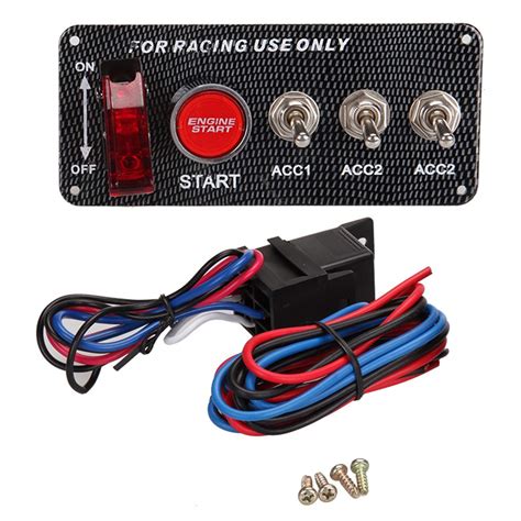 Buy Iglobalbuy 12V Racing Car Engine Start Push Button Ignition Switch