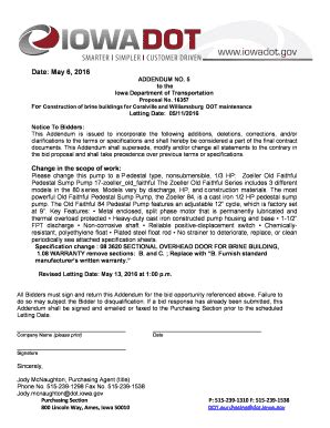 Fillable Online Iowadot For Construction Of Brine Buildings For