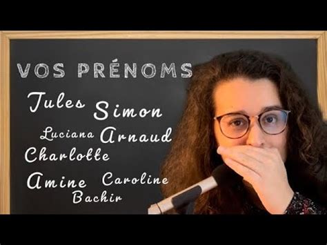 Asmr Fr Je Chuchote Vos Pr Noms On C L Bre Les Abonn S Youtube