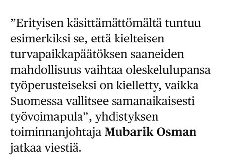 Miia Autero on Twitter Eikö KIELTEISEN turvapaikkapäätöksen saaminen